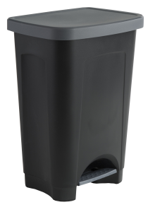 Poubelle STEP BIN 50L Anthracite/Gris | ENVAIN MATERIAUX