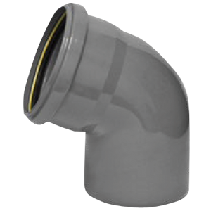 Coude PVC 45° Ø110mm à joint Mâle/Femelle CR4 | ENVAIN MATERIAUX