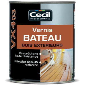 Vernis bateau bois extérieurs VX403 Incolore 1L | ENVAIN MATERIAUX